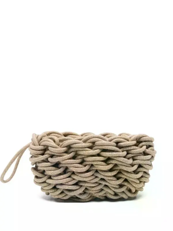 Alienina Lina Woven Clutch - Neutrals