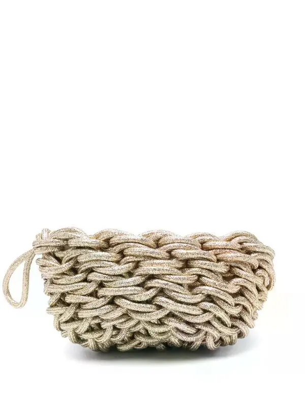 Alienina Lina Woven Clutch - Gold