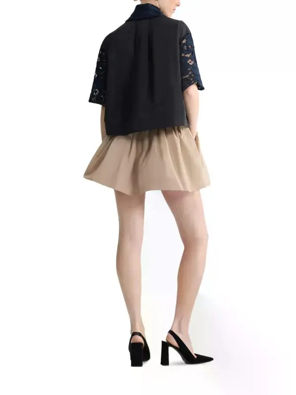 PATOU Lace Short-sleeves Shirt - Blue