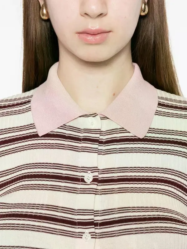 Moncler Striped Polo Top