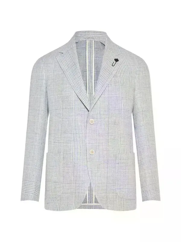 LARDINI Checked Single-breasted Blazer