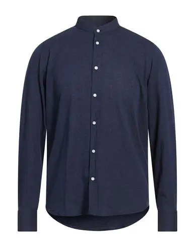 MANUEL RITZ Shirt Size Silk, Linen - Blue