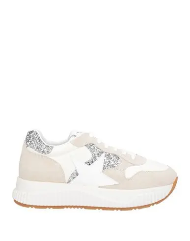 VOILE BLANCHE Lana Sneakers Cream Size Leather, Textile Fibers - White