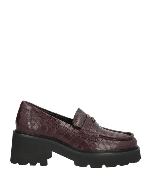 Ba&sh Loafers In Leather With Crocodile Print