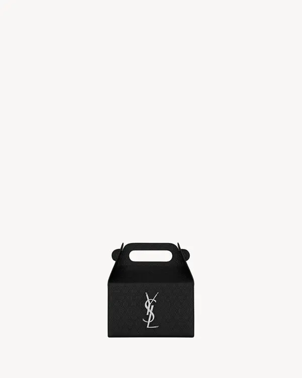 Saint Laurent Take-away Box In Leather - Black