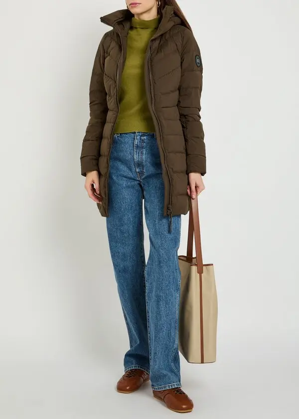 Canada Goose Clair Hooded Padded Coat - Brown