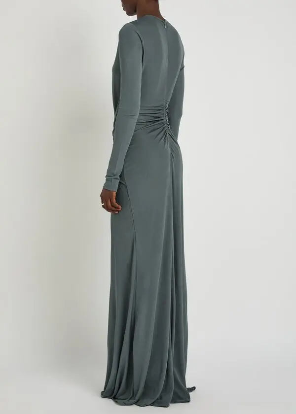 Christopher Esber Orica Cut-out Jersey Maxi Dress - Blue