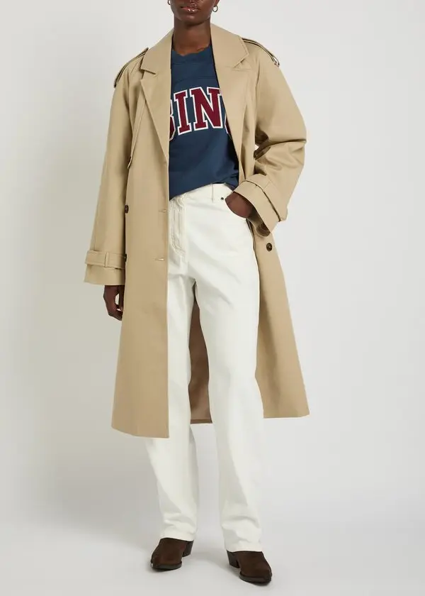 ANINE BING Trenton Logo Cotton Sweatshirt