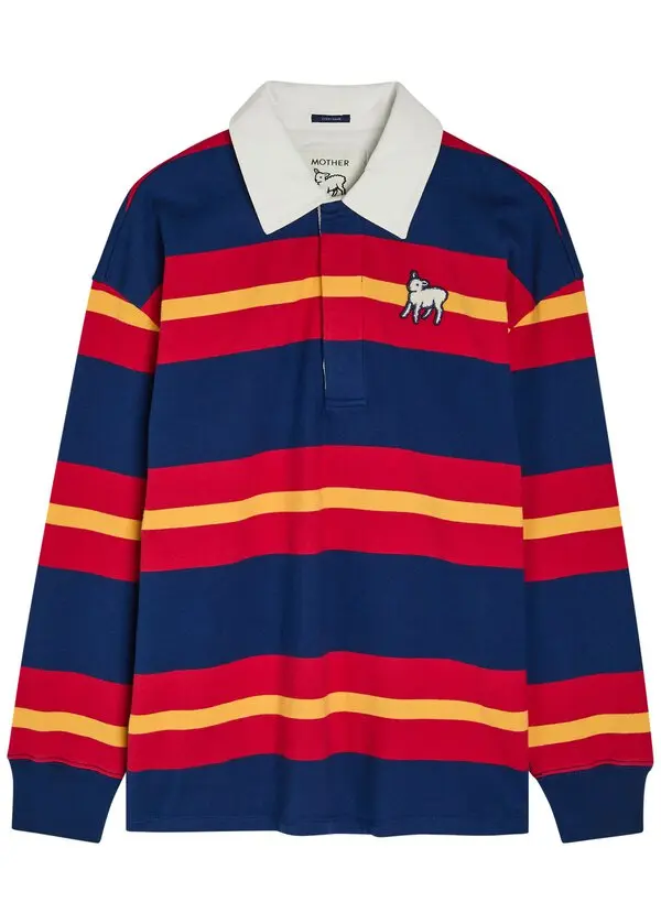 MOTHER Striped Cotton Polo Shirt - Multicoloured