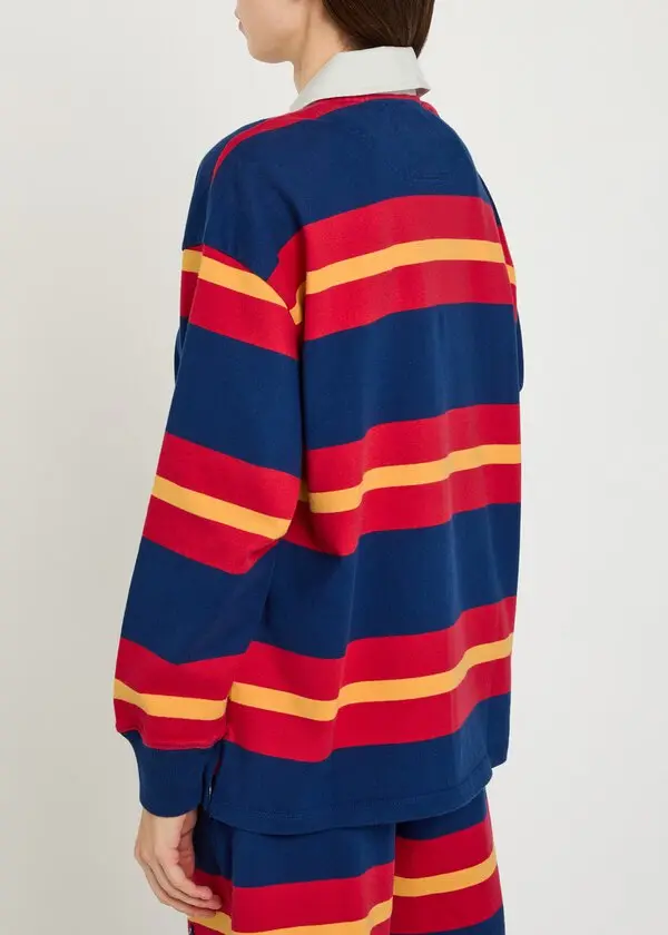 MOTHER Striped Cotton Polo Shirt - Multicoloured