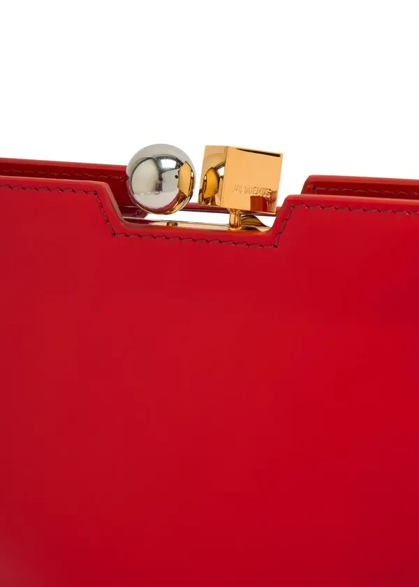 Jacquemus Glossed Leather Shoulder Bag - Red