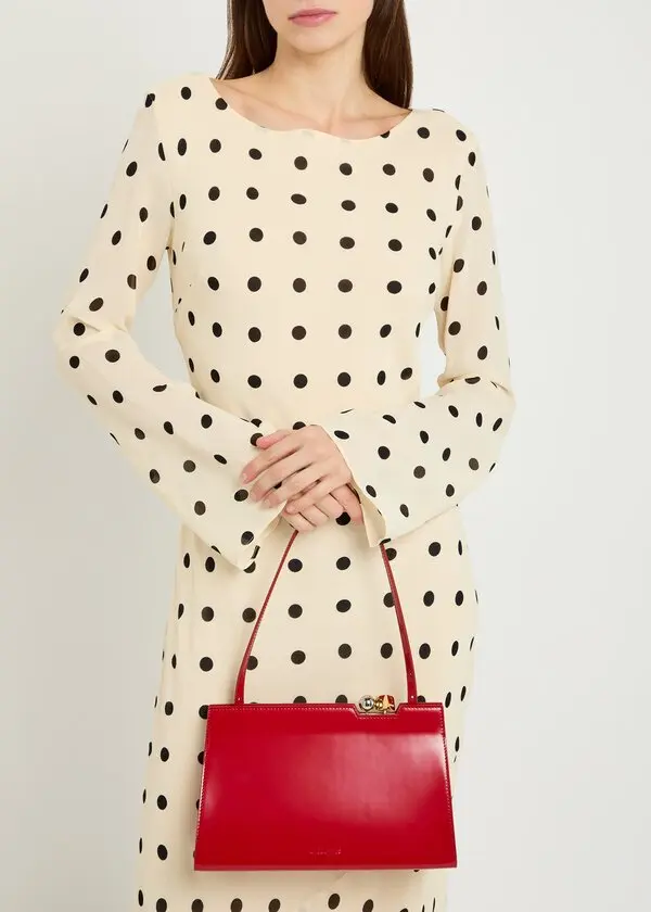 Jacquemus Glossed Leather Shoulder Bag - Red