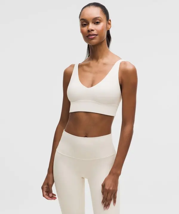Lululemon Focuser V-neck Bra - Light Ivory
