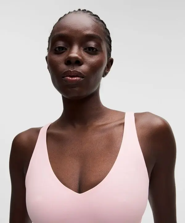 Lululemon Focuser V-neck Bra - Pink Pearl