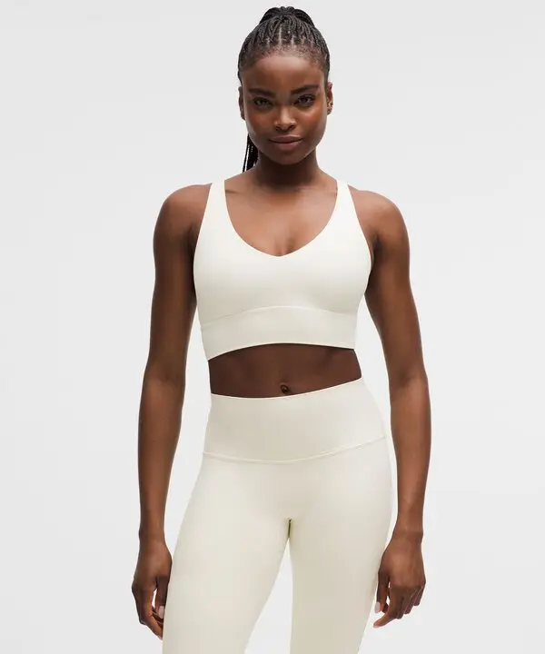 Lululemon Focuser V-neck Bra - Light Ivory