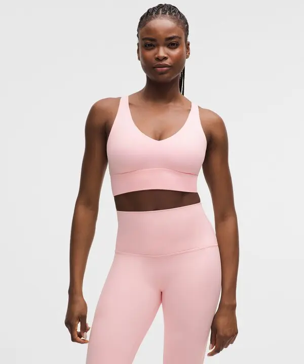 Lululemon Focuser V-neck Bra - Pink Pearl