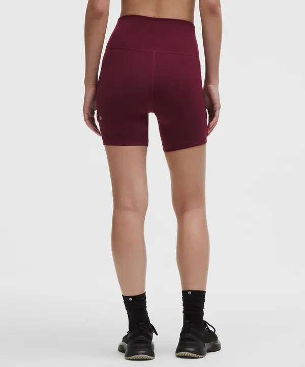 Lululemon Wunder Train No Line High-rise 6" Short - Burgundy Bay