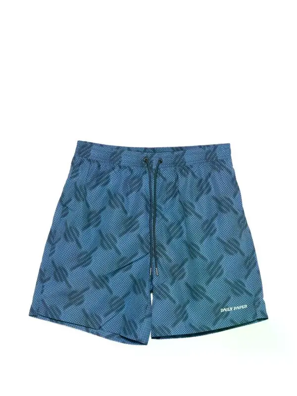 DAILY PAPER Patterned Swim Shorts - Blue
