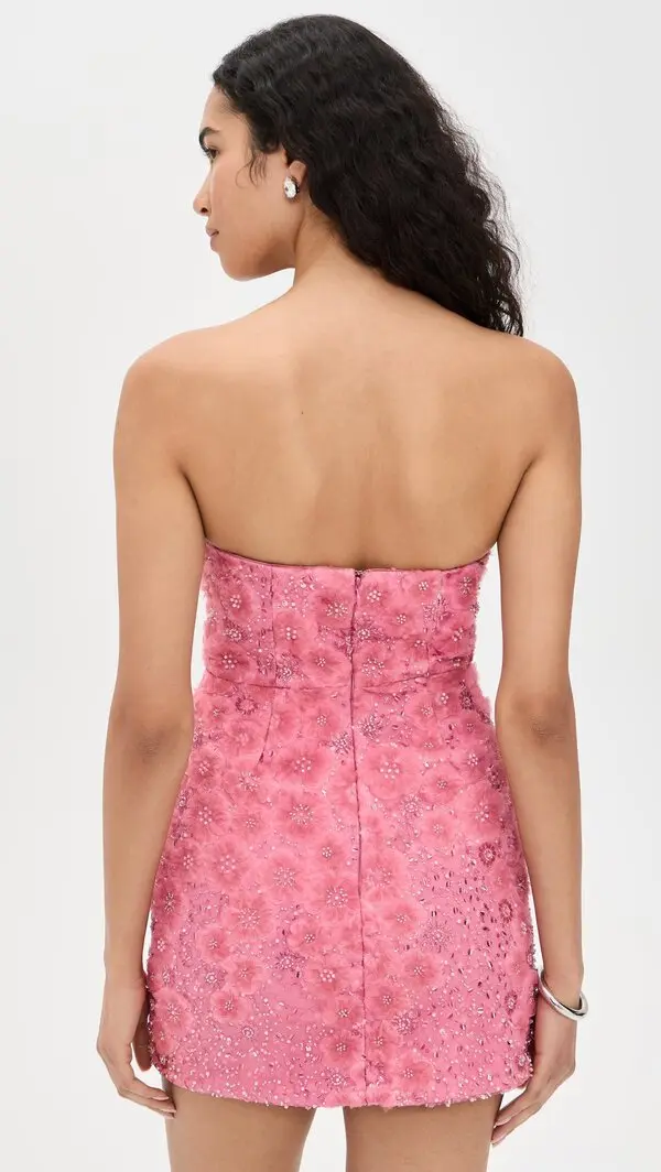 Endless Rose Sequin Lace Strapless Mini Dress
