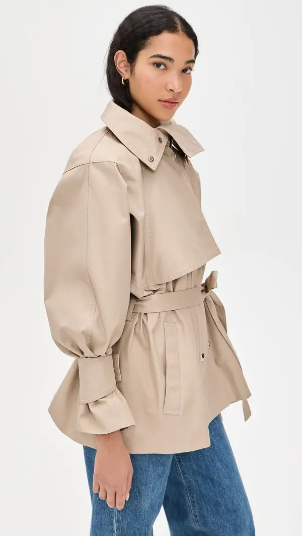 IRO PARIS Ralya Short Belted Trench Coat