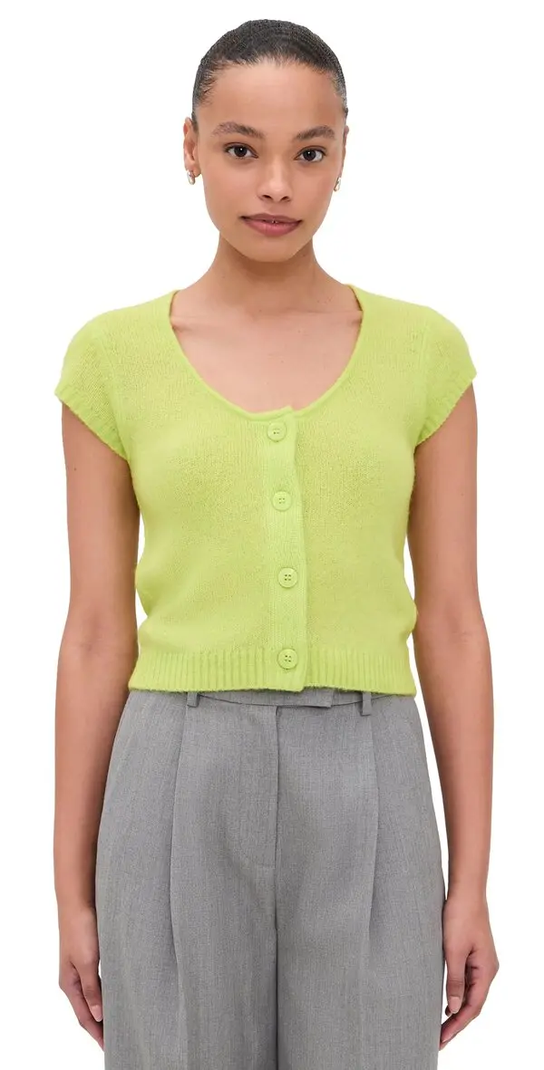 ALIGNE Chelski Alpaca Mix Knitted Top - Lime