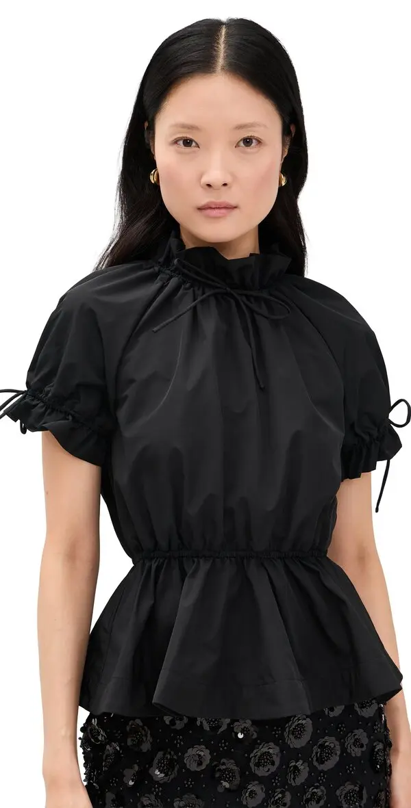 AKNVAS Rosalina Tech Taffeta Blouse - Black