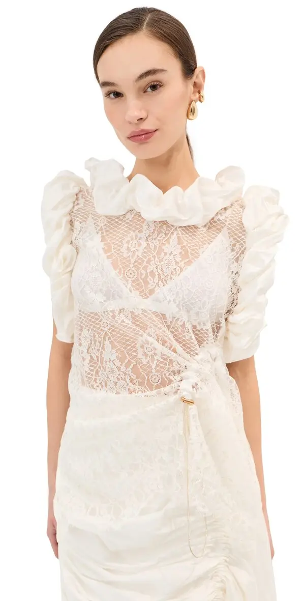 BY EFRAIN MOGOLLON Guaricha Lace T-shirt - Off White