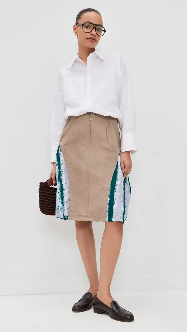 BUSAYO Dara Striped Panel Skirt