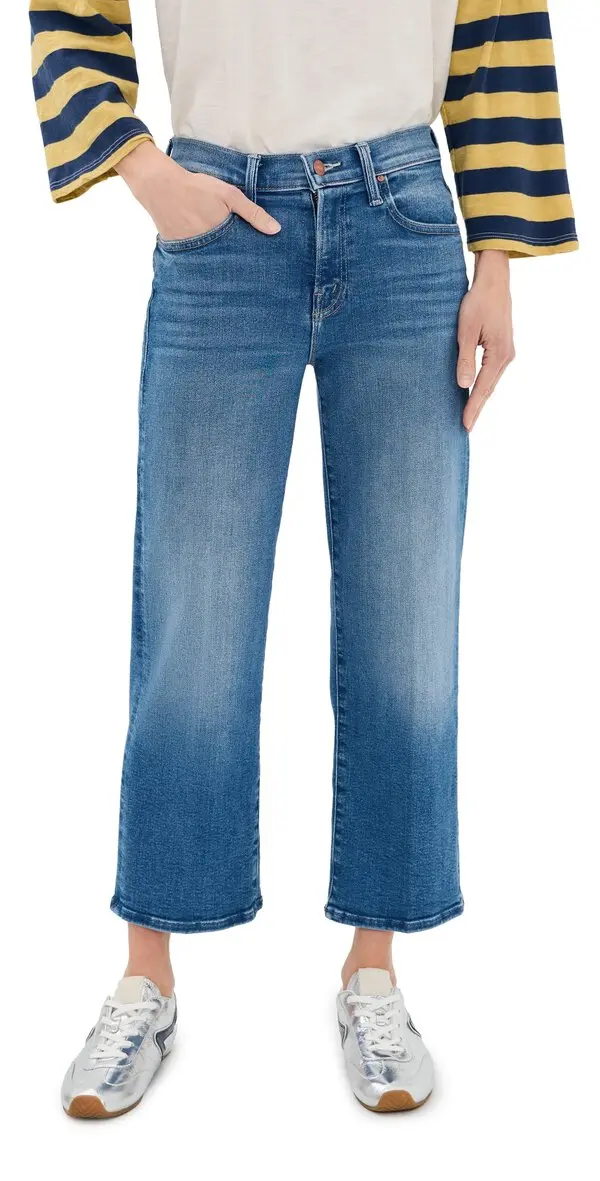 MOTHER The Lil Mid Rise Rambler Zip Ankle Jeans - Piece By Piece