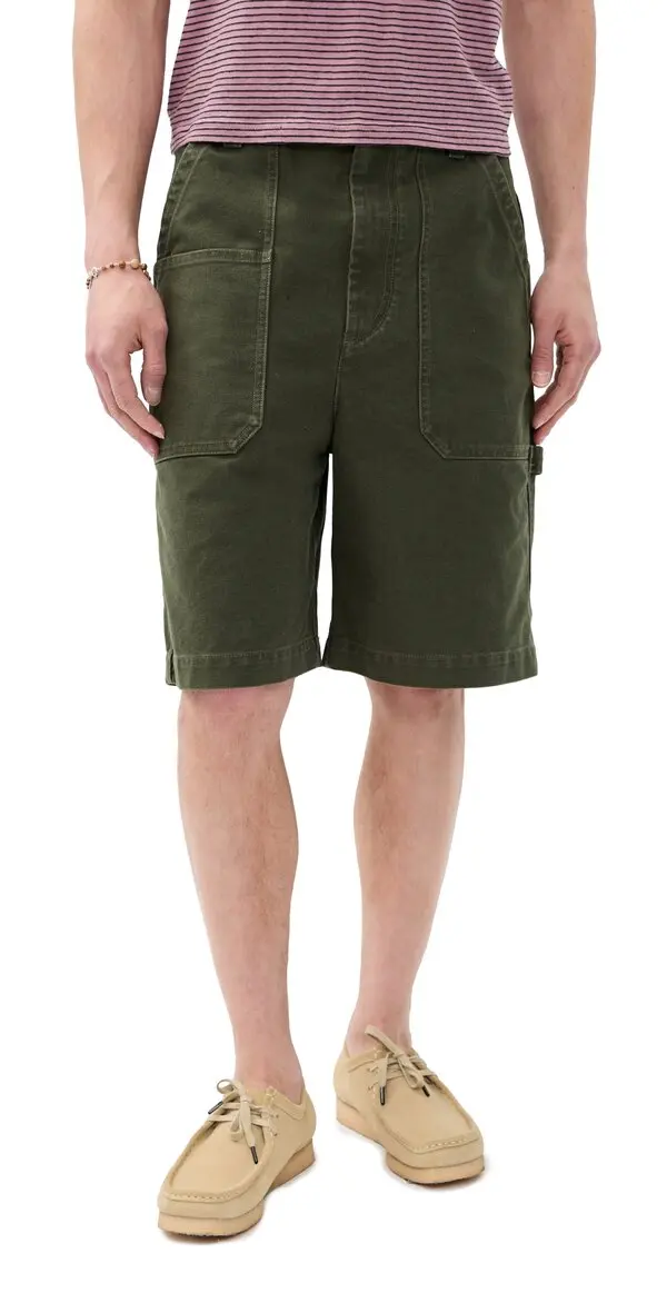Isabel Marant Akyle City Canvas Shorts - Khaki