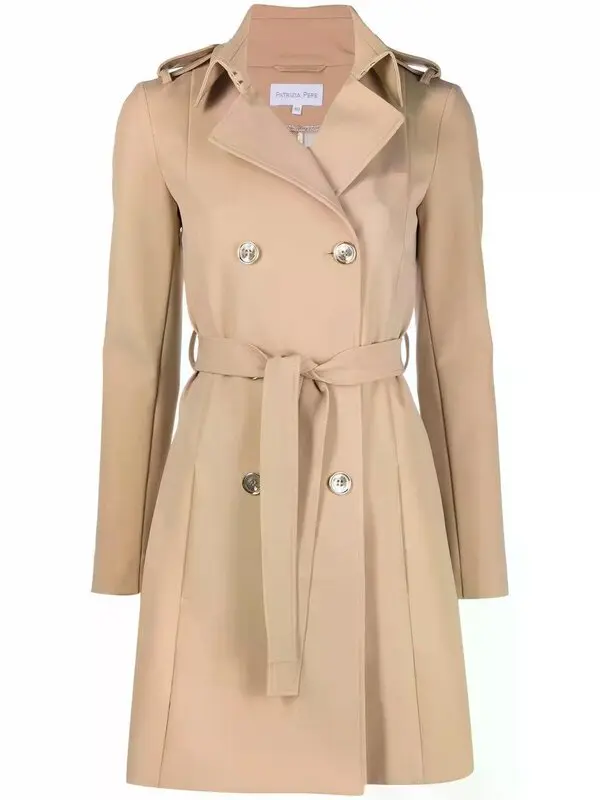 Patrizia Pepe Double-breasted Belted Trench Coat