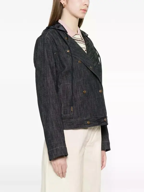 Moncler Hooded Double-breasted Jacket