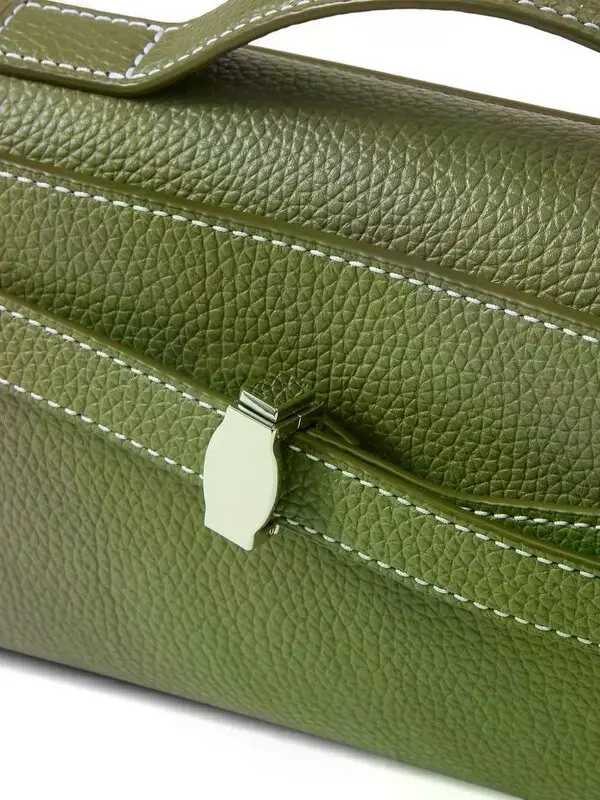 Veronica Beard Dash Stitch-detail Clutch Bag - Green