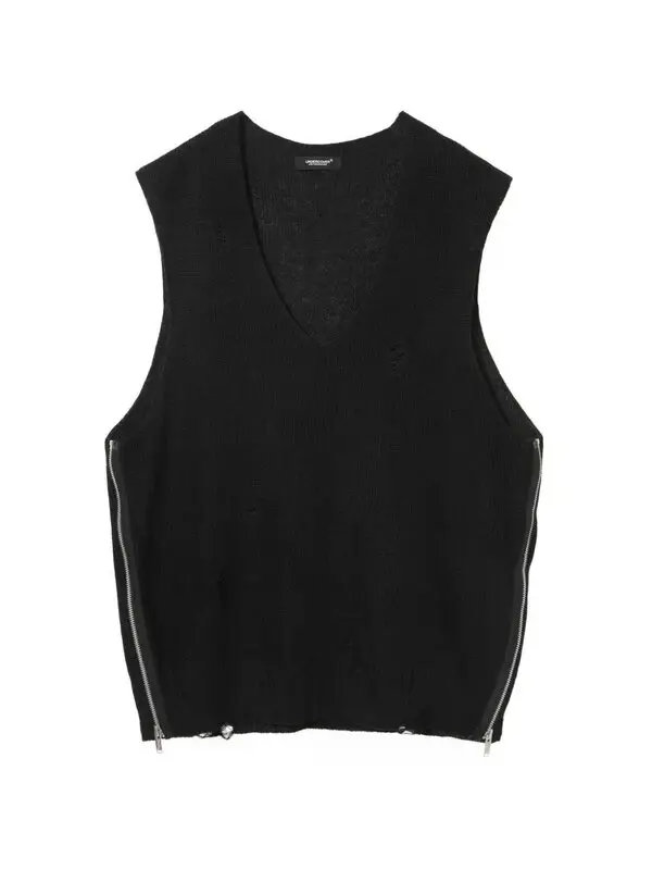 Undercover Ripped Zip-detail Vest