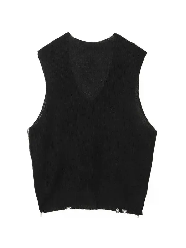 Undercover Ripped Zip-detail Vest