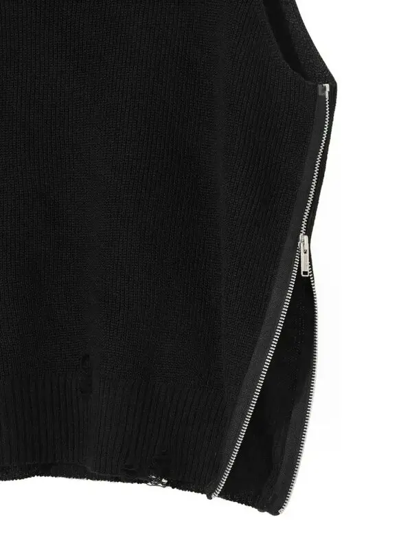 Undercover Ripped Zip-detail Vest
