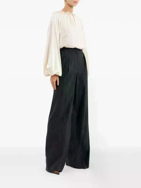 Rebecca Vallance Studded Long Sleeve Blouse - Neutrals