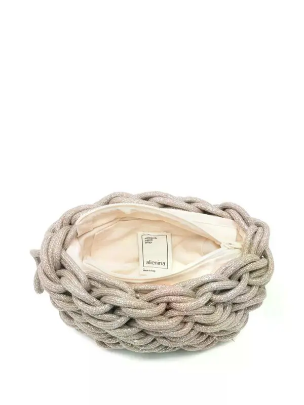 Alienina Lina Woven Clutch - Brown