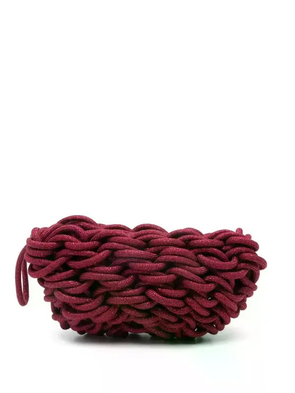 Alienina Lina Woven Clutch - Red