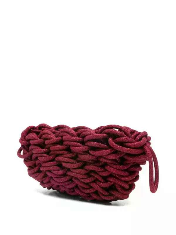 Alienina Lina Woven Clutch - Red
