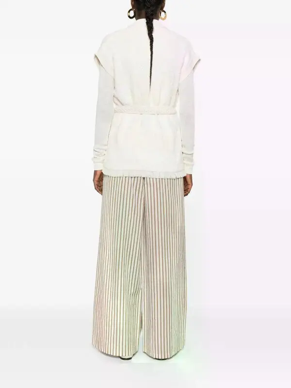 FORTE_FORTE Belted Fringed Jacket
