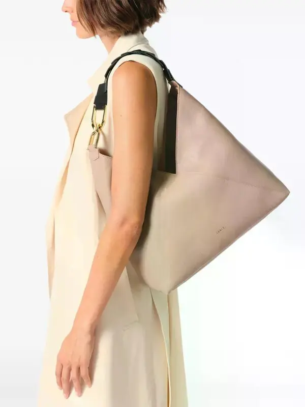 LANCEL Braided Handle Shoulder Bag - Neutrals
