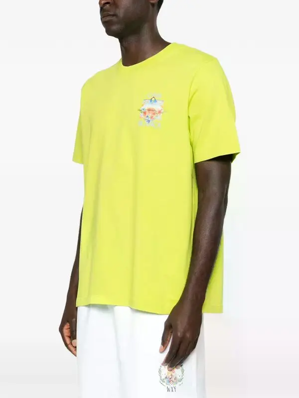 Casablanca Flower Court T-shirt - Yellow