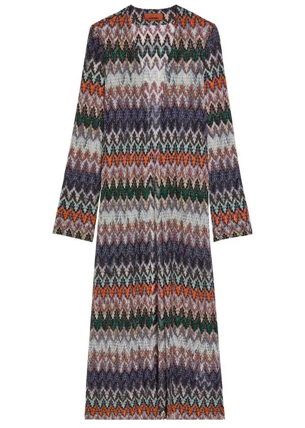 Missoni Chevron Fine-knit Cardigan - Multicoloured