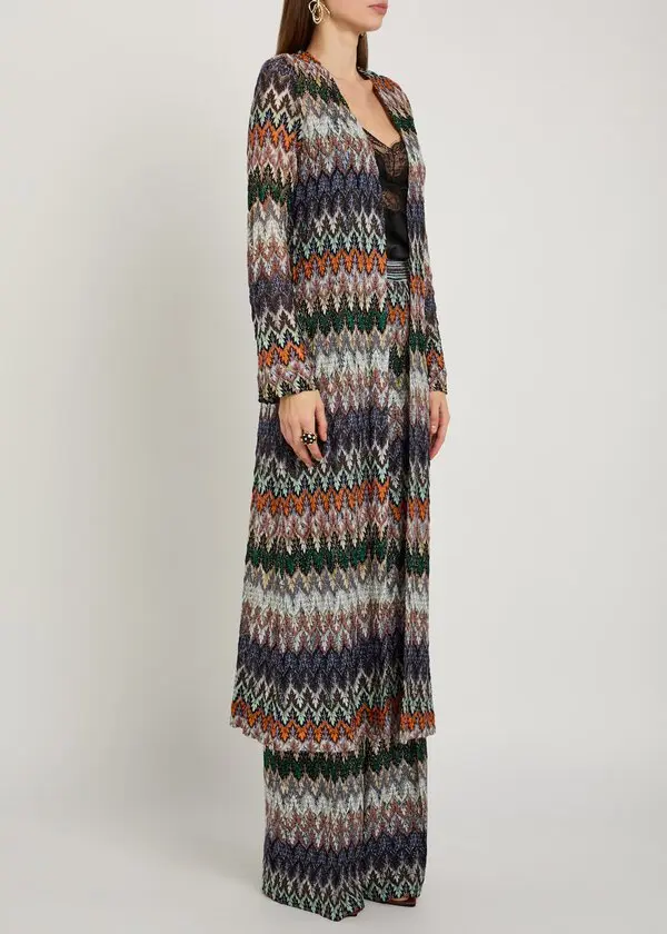 Missoni Chevron Fine-knit Cardigan - Multicoloured