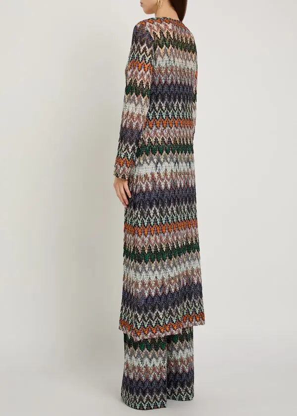 Missoni Chevron Fine-knit Cardigan - Multicoloured
