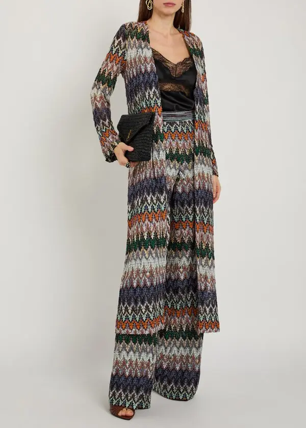 Missoni Chevron Fine-knit Cardigan - Multicoloured