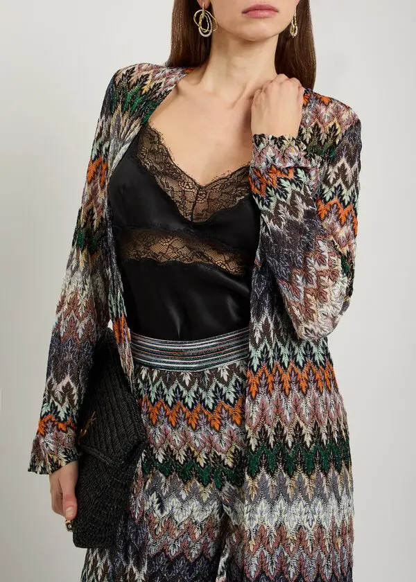 Missoni Chevron Fine-knit Cardigan - Multicoloured