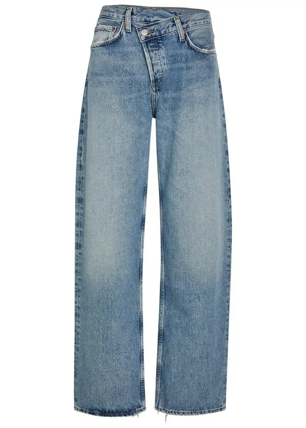 AGOLDE Arc Criss Cross Straight-leg Jeans - Blue