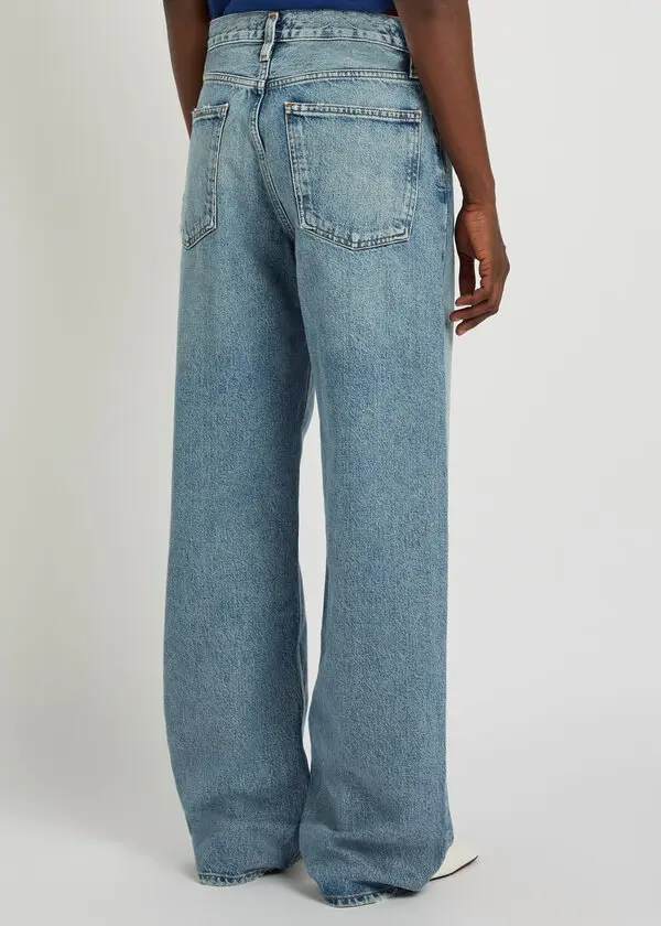 AGOLDE Arc Criss Cross Straight-leg Jeans - Blue